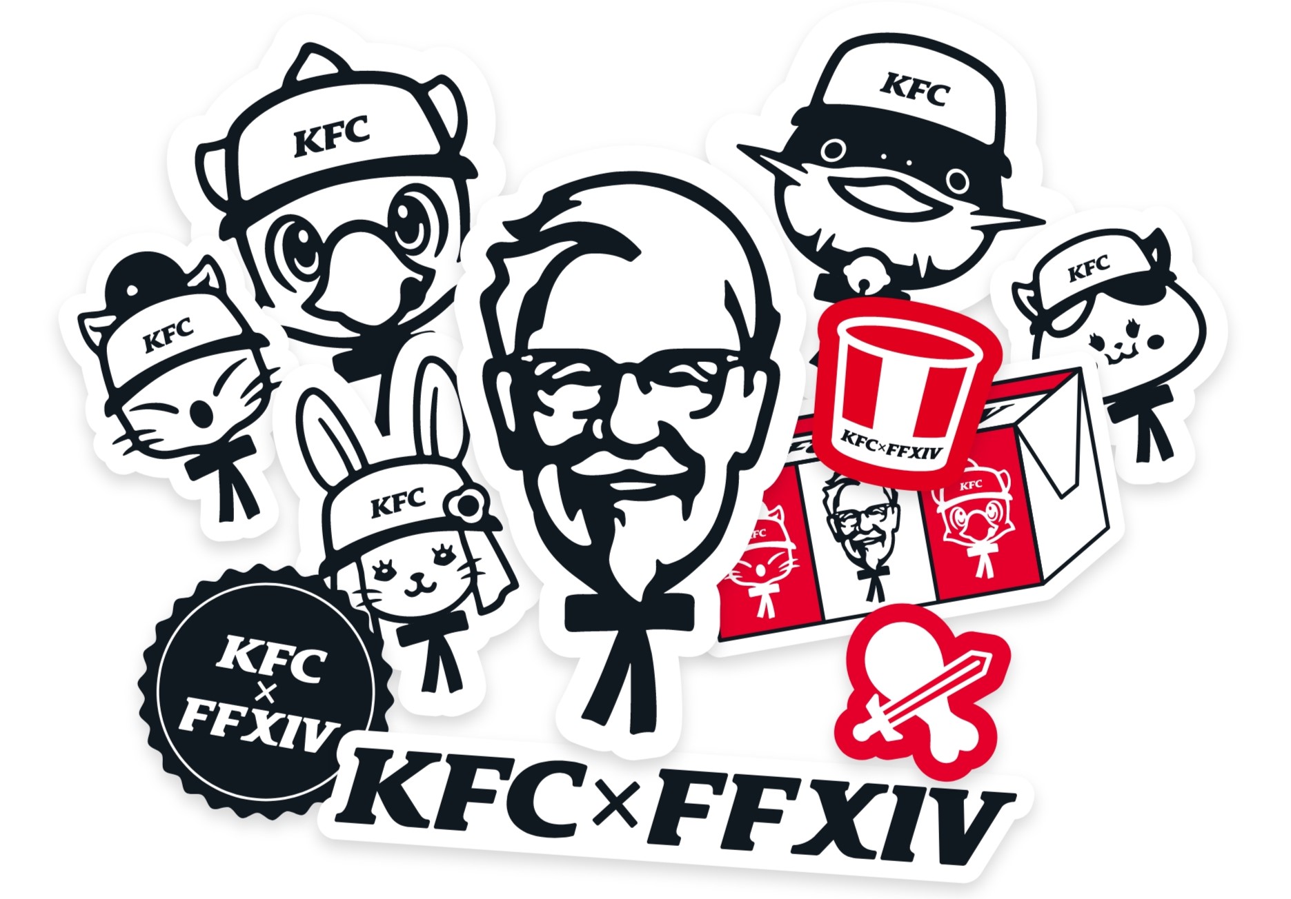 KFC×FF14コラボ第2弾「ファイナルファンタジー14コラボセット」発売、ステッカーやエモートの配布、世界に1個「光の戦士カーネル･サンダース」特製フィギュアなど当たるキャンペーンも | 2 ...
